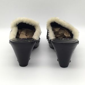 Coach | Shoes | Coach Ruthie Mules Black And Grey Signature Canvas ...